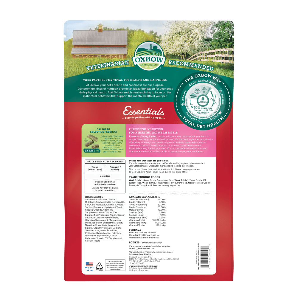 Essentials Young Rabbit Food - Oxbow Animal Health