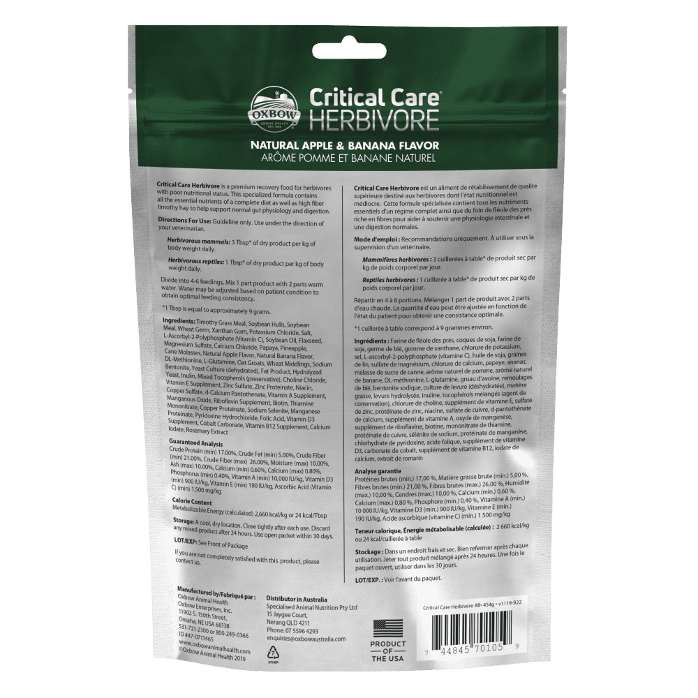 Critical Care Food for Herbivores | Oxbow Animal Health