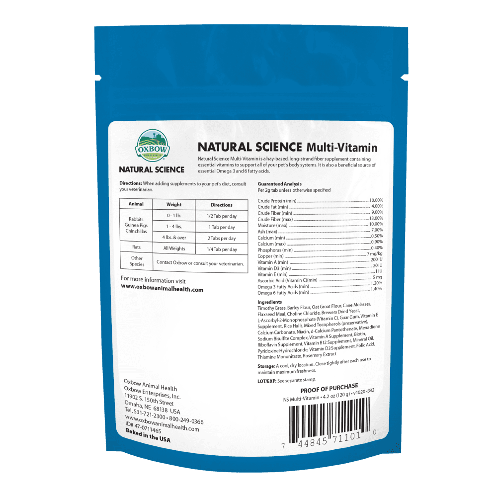 Natural Science Multi-Vitamin Supplement for Pets | Oxbow