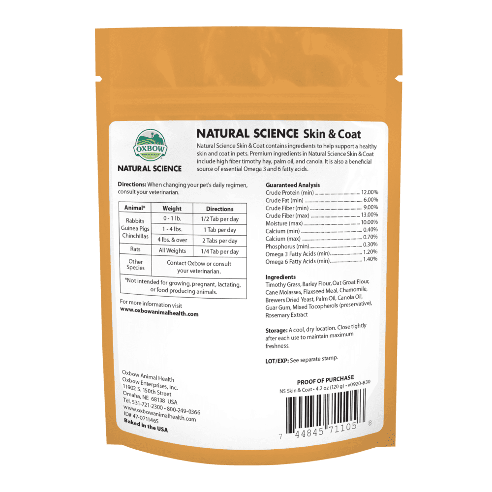 Natural Science Skin & Coat Support - Oxbow Animal Health