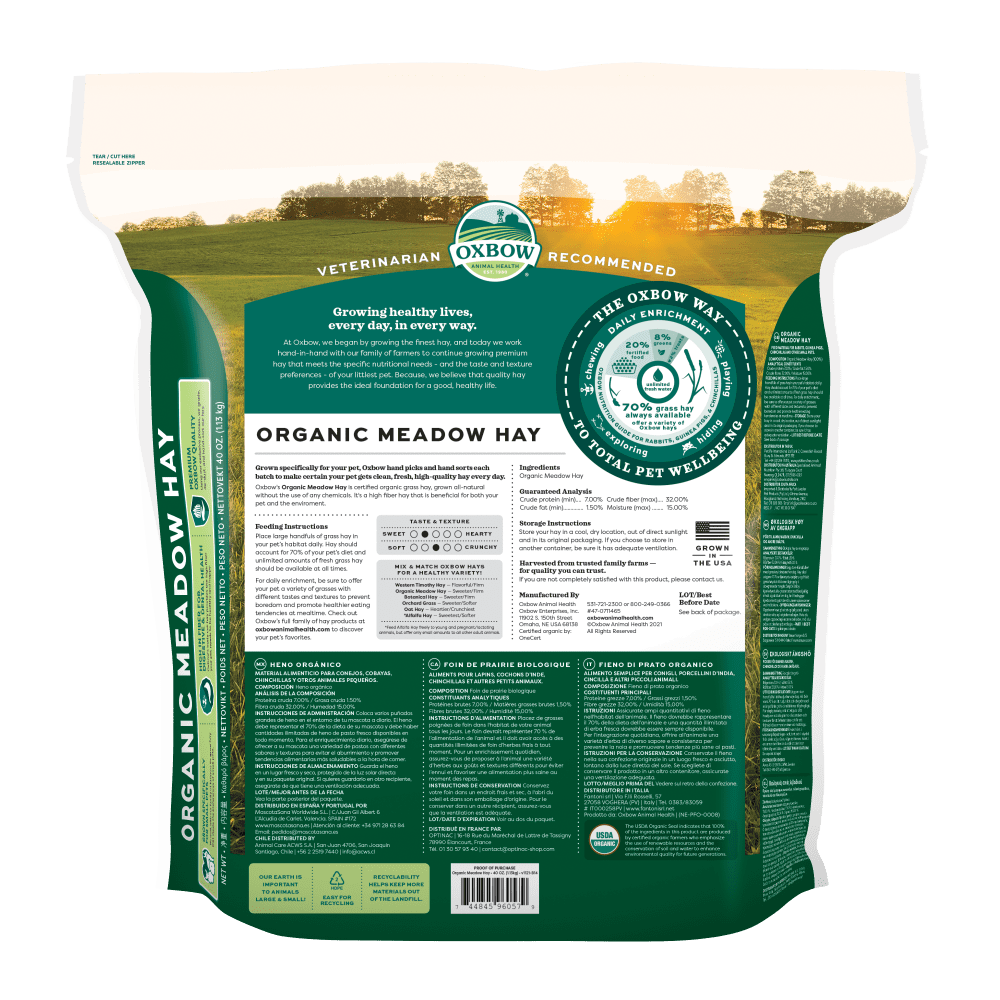 Organic Meadow Hay - Oxbow Animal Health