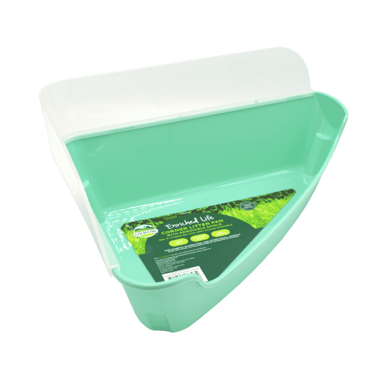 Enriched Life - Corner Litter Pan with Removable Shield - Oxbow Animal ...