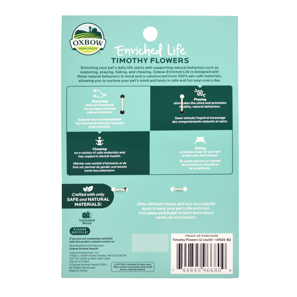 Enriched Life - Timothy Flowers - Oxbow Animal Health