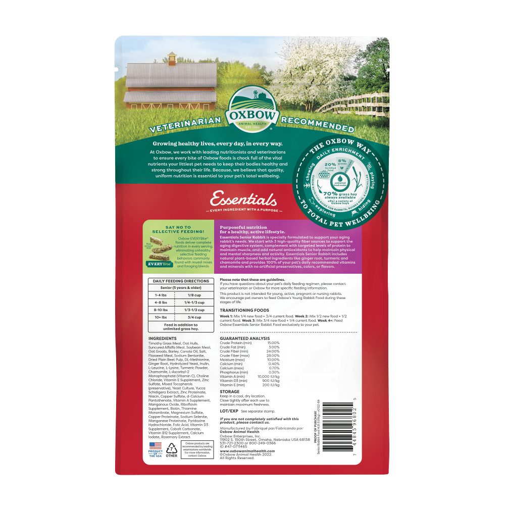 Essentials Senior Rabbit Food - Oxbow Animal Health
