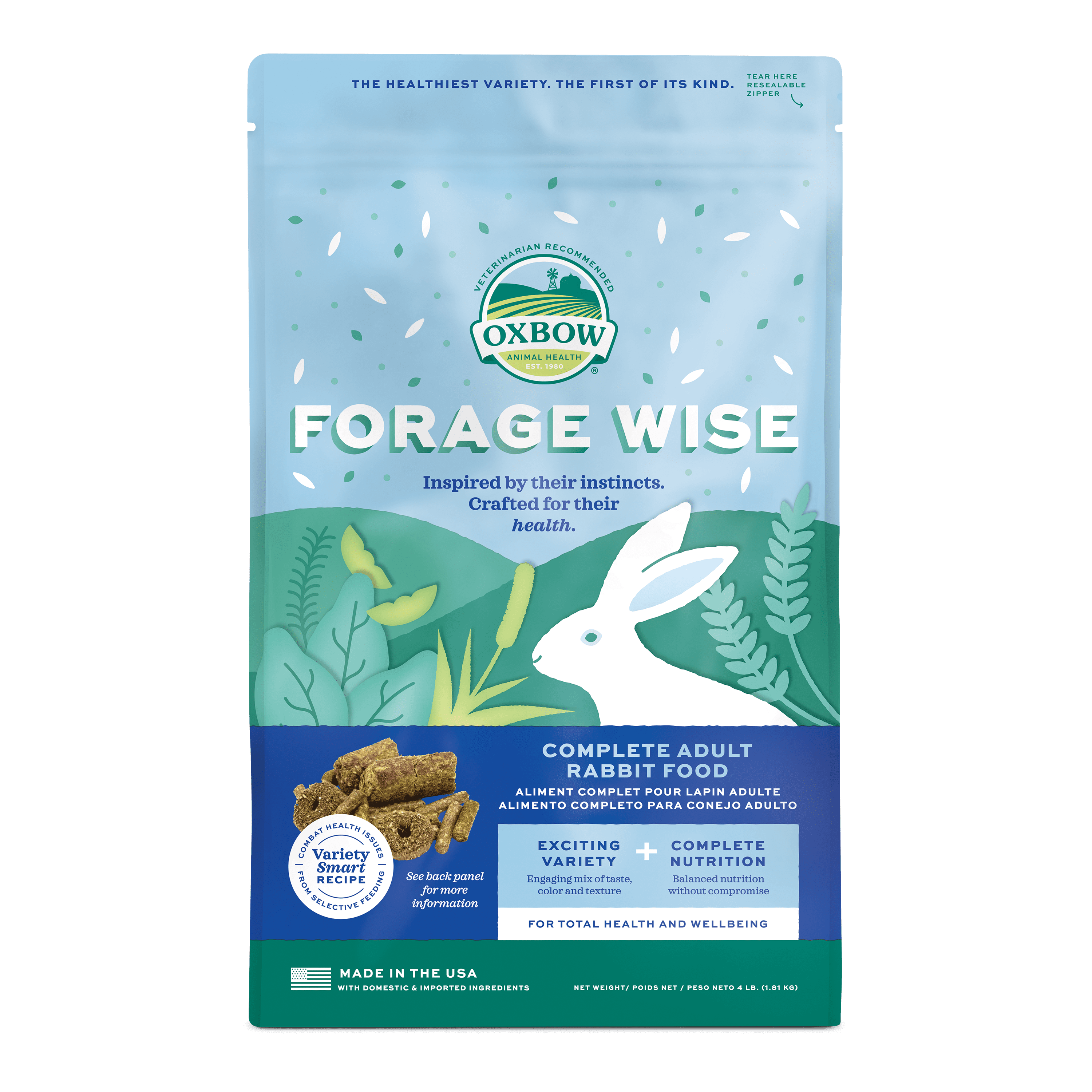 Forage Wise Adult Rabbit Food - Oxbow Animal Health