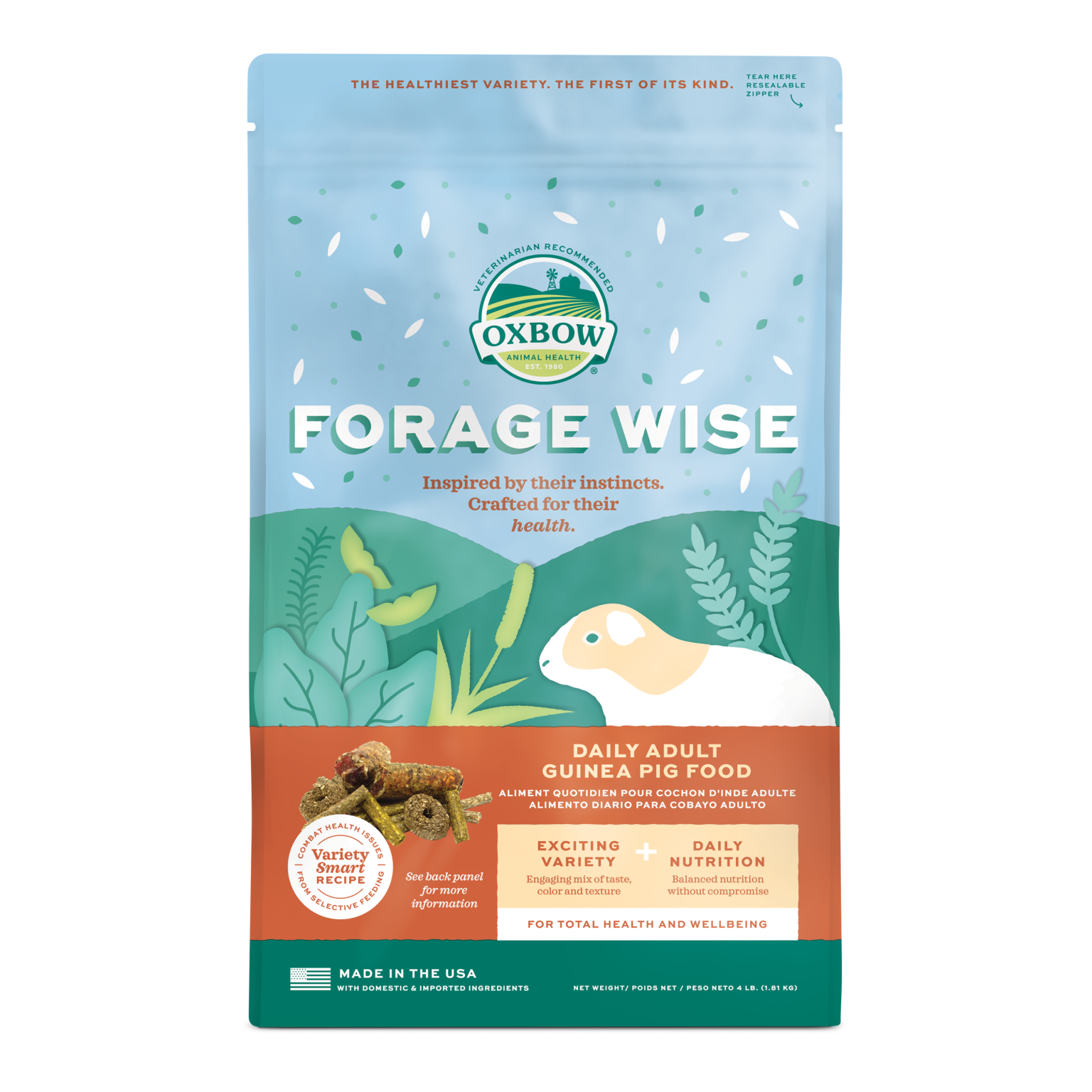 Forage Wise Adult Guinea Pig Food - Oxbow Animal Health