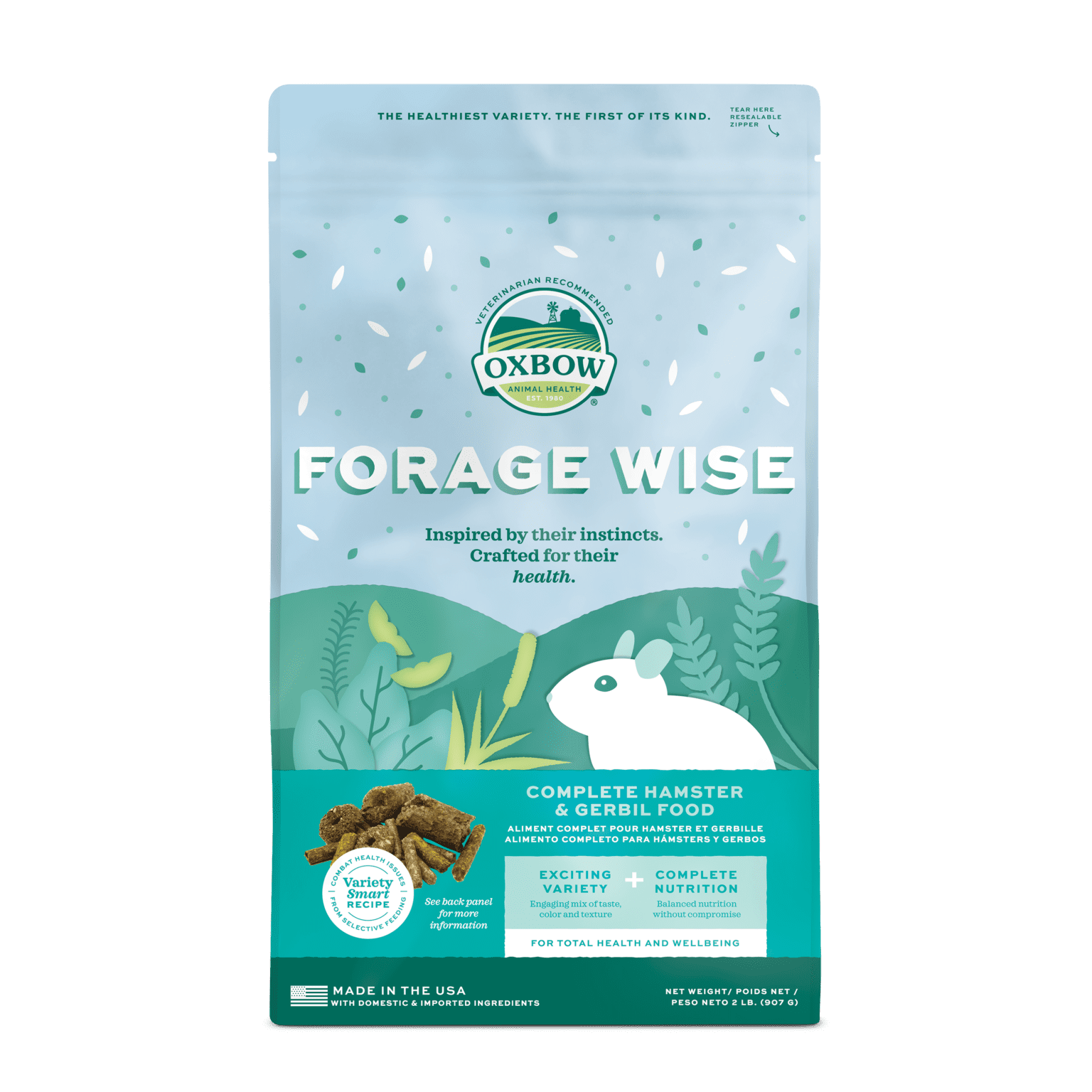Forage Wise Hamster & Gerbil Food - Oxbow Animal Health